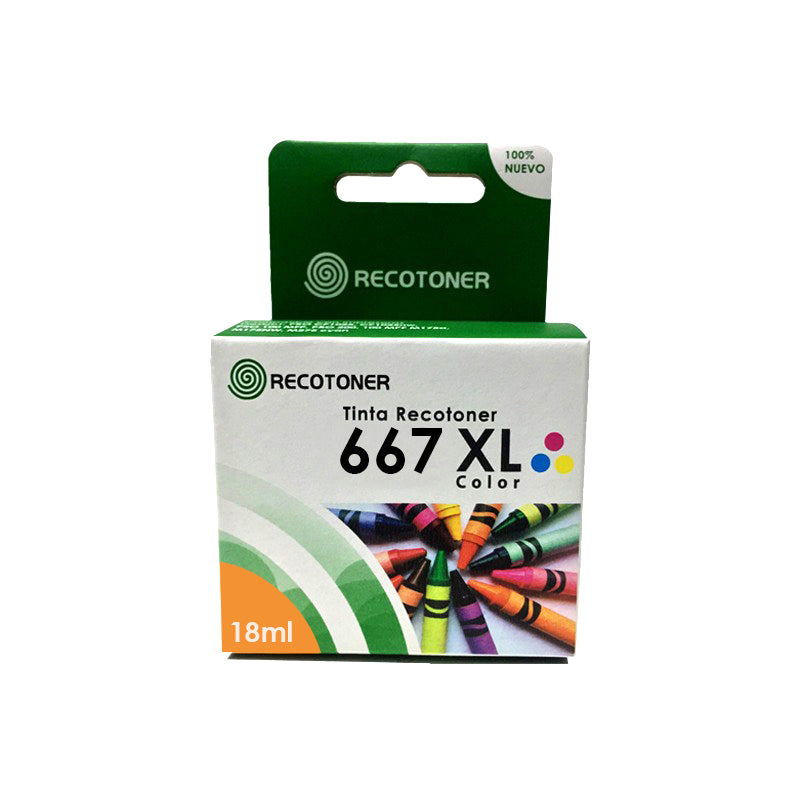 Tinta HP 667 XL Color — Recotoner.cl